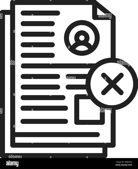 Document Rejected Icon Image Stock Vector Image And Art Alamy