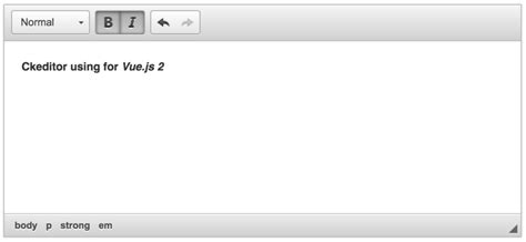 ckeditor for vue js 2 vue script