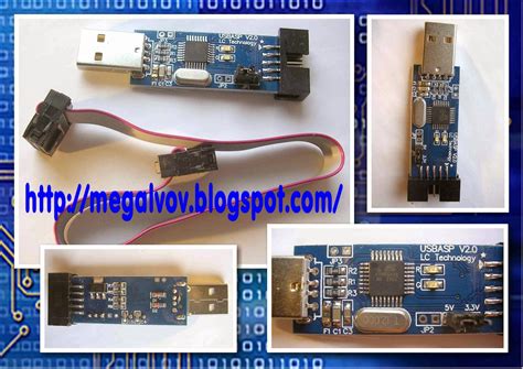 MegaLvov USBASP V2 0 ISP Программатор для AVR микроконтроллеров