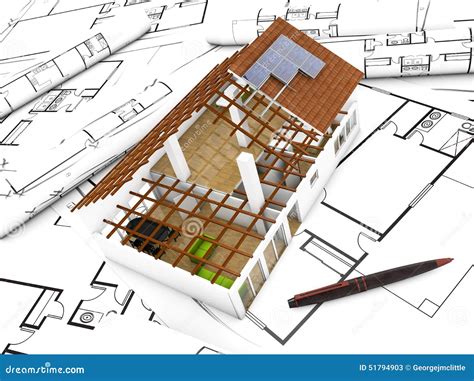 Scale Model View Stock Illustration Illustration Of Plan 51794903