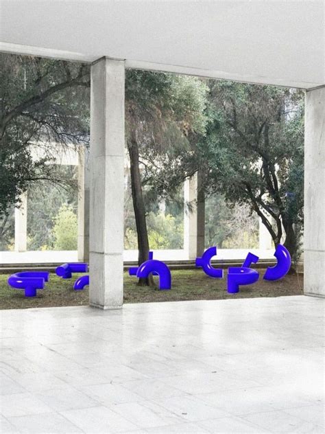 Objects Of Common Interest Creates A Landscape Of Blue Shapes Domus