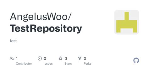 Github Angeluswoo Testrepository Test