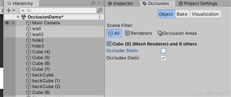 【unity3d】遮挡剔除 Occlusionunity Occlusion Csdn博客