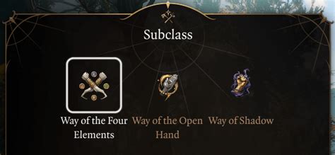 Baldurs Gate 3 Monk And Subclasses Overview Guide Mobalytics