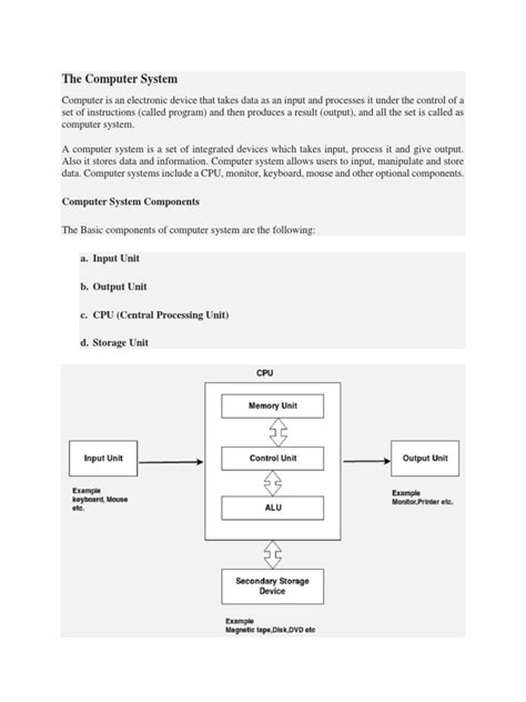 the computer system pdf computer data storage input output