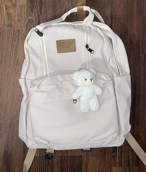 Cherse Cute Backpack With Bear Aesthetic Accessories