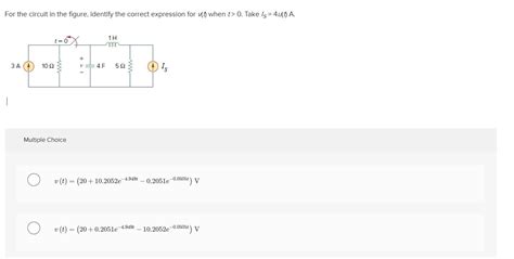 Solved For The Circuit In The Figure Identify The Correct
