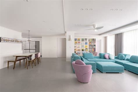 컬러 포인트로 힘준 인테리어의 정석💜46평 아파트 라이프스타일 슈퍼앱 오늘의집