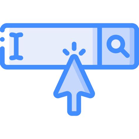Search Bar Basic Miscellany Blue Icon