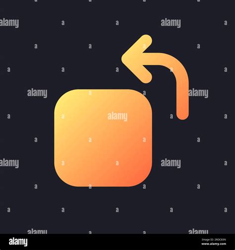 Rotate Orange Solid Gradient Ui Icon For Dark Theme Stock Vector Image