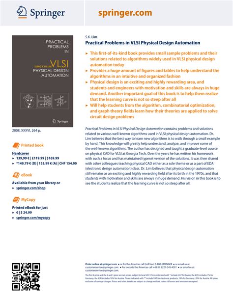 Vlsi Physical Design Automation Book