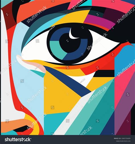 Human Face Abstract Style Cubic Portrait Stock Vector Royalty Free 2265716305 Shutterstock