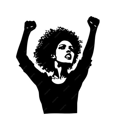 Silueta Vectorial De Un Empoderamiento De Las Mujeres Vector Premium Generado Con Ia