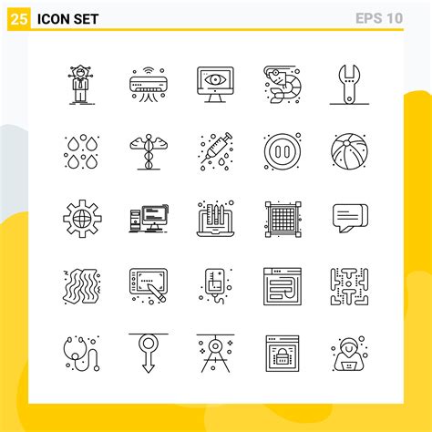 Collection Of 25 Universal Line Icons Icon Set For Web And Mobile 14760357 Vector Art At Vecteezy