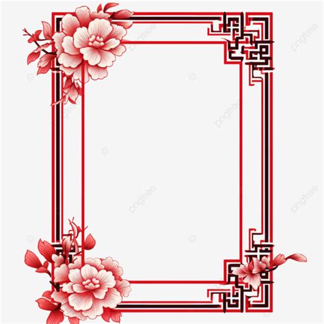 붉은 봄 축제 테두리 장식 프레임 텍스트 상자 레이스 봄 축제 경계 테두리 Png 일러스트 및 이미지 에 대한 무료 다운로드 Pngtree