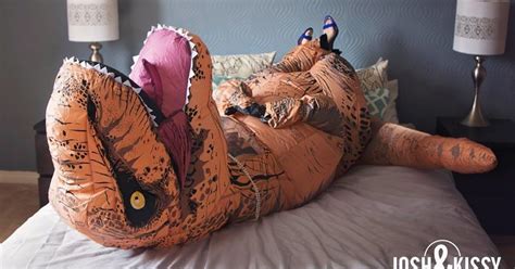 Woman Dials Up The Sexiness With Boudoir Shoot In A T Rex Costume