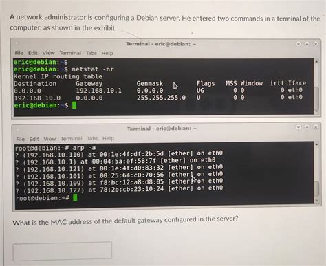 solved a network administrator is configuring a debian