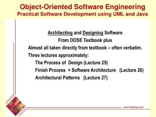 PPT Object Oriented Software Engineering Practical Software
