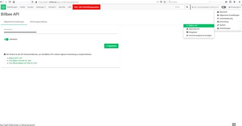 Billbeebillbeeapiaktivierenpng Dokumentation Fibu Schnittstellen Der