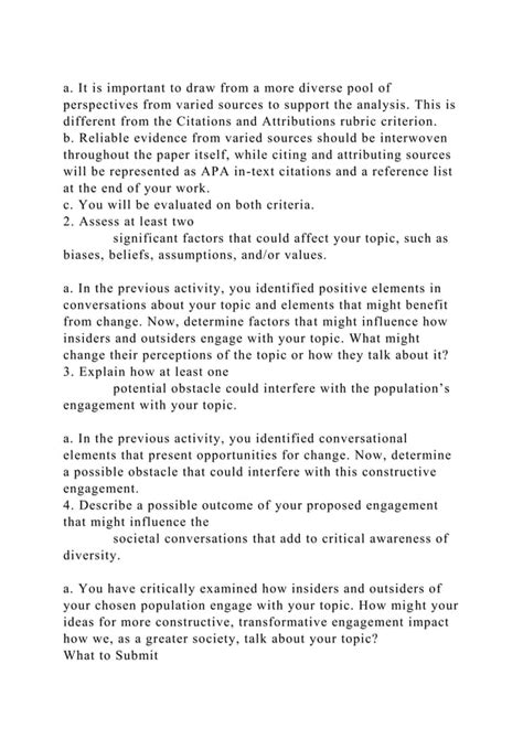 Overviewfor This Activity You Will Critically Analyze How Thosedocx