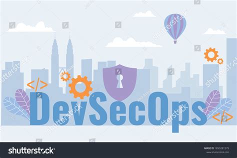 Vector Illustration Devsecops Methodology Secure Software Stock Vector Royalty Free 1850281579
