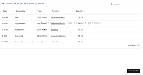 Data Grid Pro Toolbar Example Forked Codesandbox