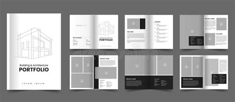 Building And Architecture Portfolio Template Or Interior Portfolio Design