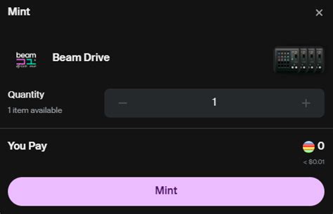 How To Mint NFTs Beam