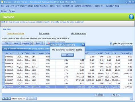 Troubleshooting Unable To Delete Sales Invoice Autocount Resource Center
