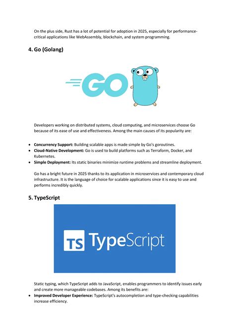 Top 10 Programming Languages To Learn In 2025pdf