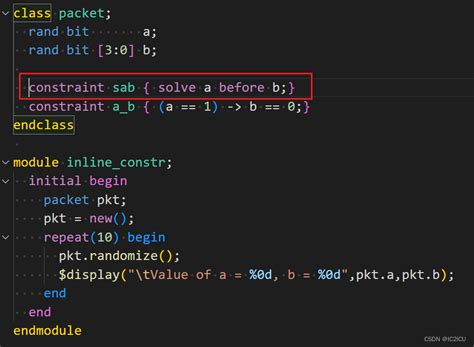 Systemverilog学习 随机化约束（完结）systemverilog Csdn博客