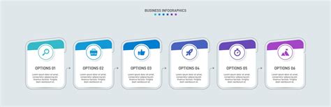 Horizontal Progress Bar Featuring 6 Arrow Shaped Vector Image