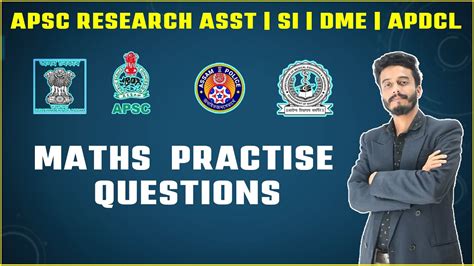 Maths Practice Questions Apsc Si Dme Apdcl Visionq Youtube