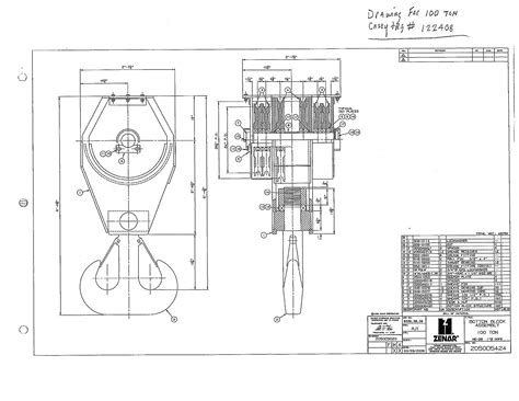 100 ton 6 sheave hook block hoist block