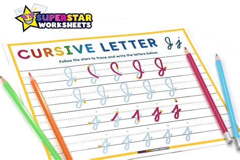 Cursive J Superstar Worksheets