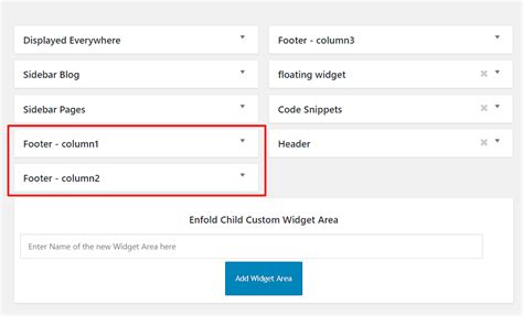 footer enfold documentation