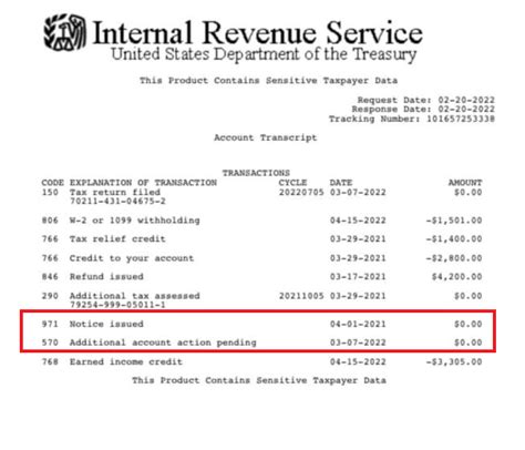 What Does Code 570 And 971 Mean On My Irs Tax Transcript And Will It