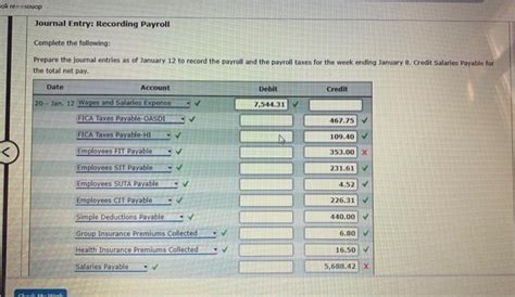 Continuing Payroll Problem 6a Chapter 6 You Have