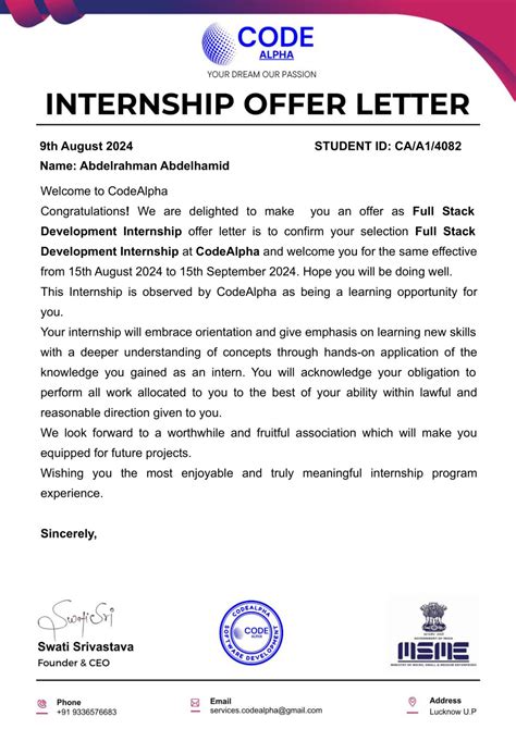 Abdelrahman Abdelhamid On Linkedin Fullstackdevelopment Internship Learningjourney Tech