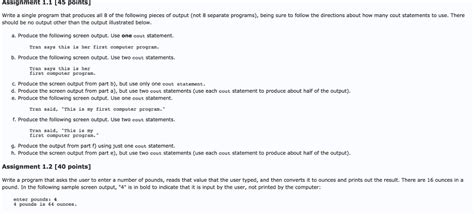 Solved Assignment 11 45 Points Write A Single Program