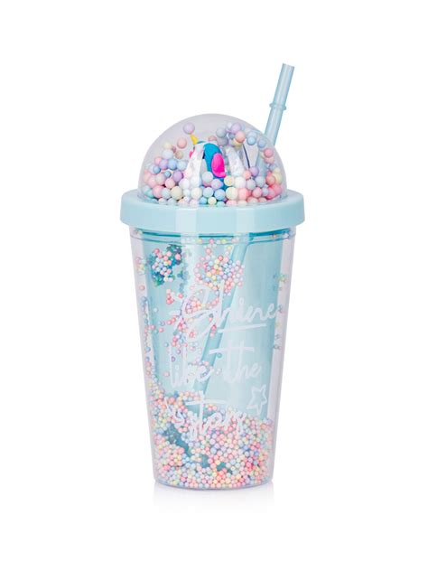 Lcw Home Стъклена Чаша със Слама и Мъниста S5cg63z8 Lqq Lc Waikiki