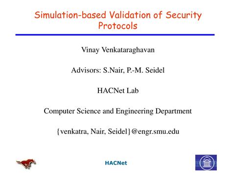 Ppt Simulation Based Validation Of Security Protocols Powerpoint