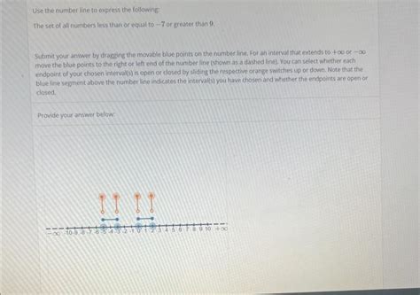 Solved Use The Number Line To Express The Following The Set Chegg