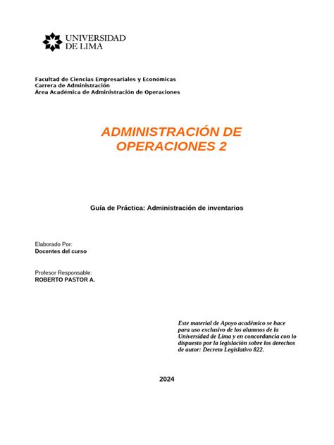 Guía De Inventarios 2024 Pdf