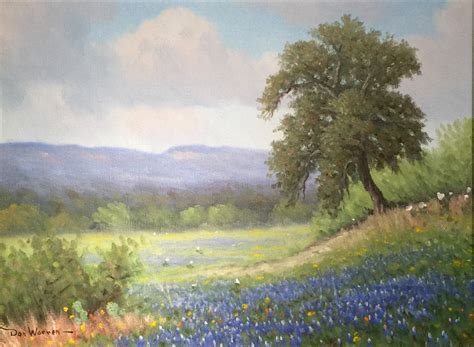 Don Warren Bluebonnet 1007 Texas Art Vintage Texas Paintings