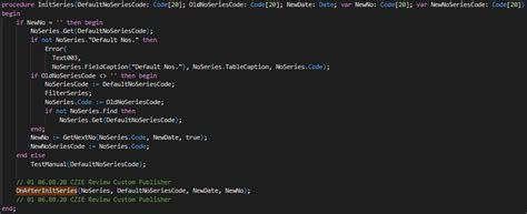 Event Request Codeunit 396 Noseriesmanagement Onafterinitseries · Issue 9071 · Microsoft