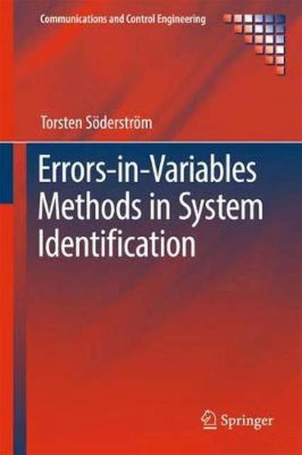 Errors In Variables Methods In System Identification By Torsten