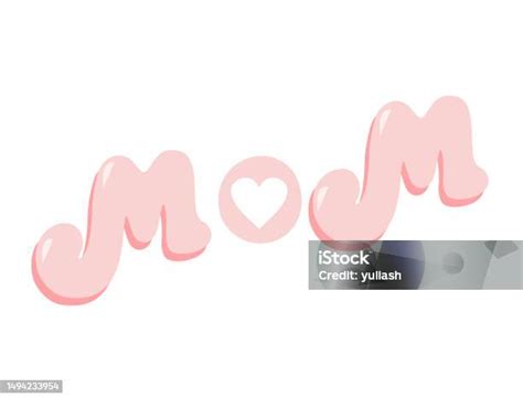 중간에 엄마와 마음이라는 단어 3d 효과가 있는 부드러운 분홍색 글자 어머니의 날 인사말 카드 배경 배너 포스터 로고 기호 귀여운 만화 그림입니다 벡터 Eps10 배경