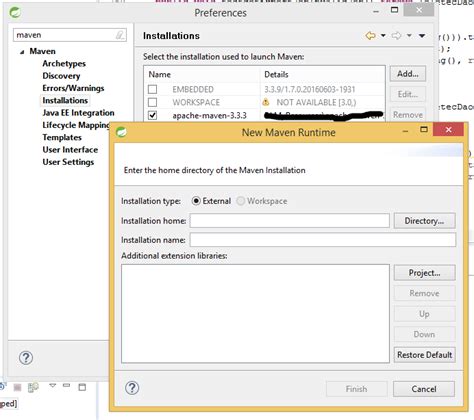 Java Maven Plugin In Eclipse Error Stack Overflow