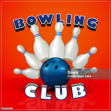 볼링 클럽 스키틀과 볼링공이 있는 사실적인 3d 스포츠 요소 벡터 포스터 템플릿입니다 공을 치는 스키틀 대회 발표 및